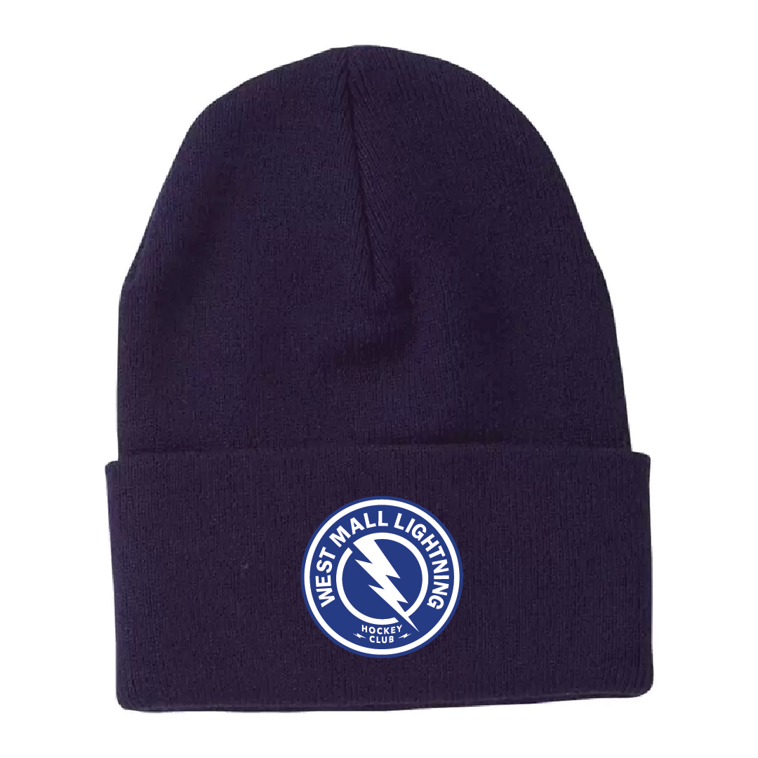 West Mall Lightning Knit Cuff Toque (Custom Patch Logo) – Konno Inc.