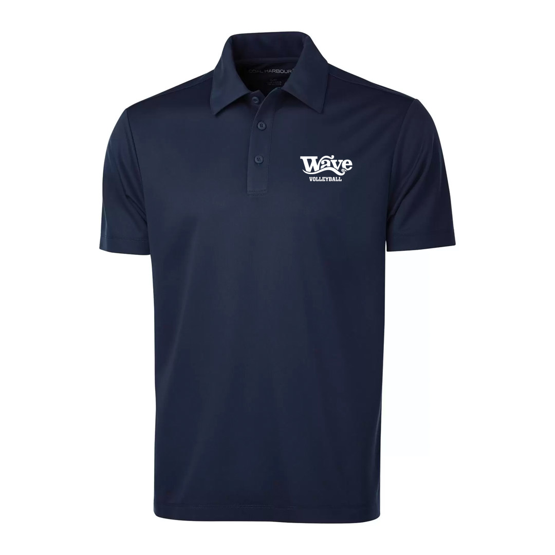 Wave Volleyball Navy Performance Polo (Print Logo) – Konno Inc.